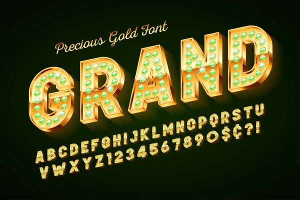 Gold diamond font Vector Art Stock Images | Depositphotos