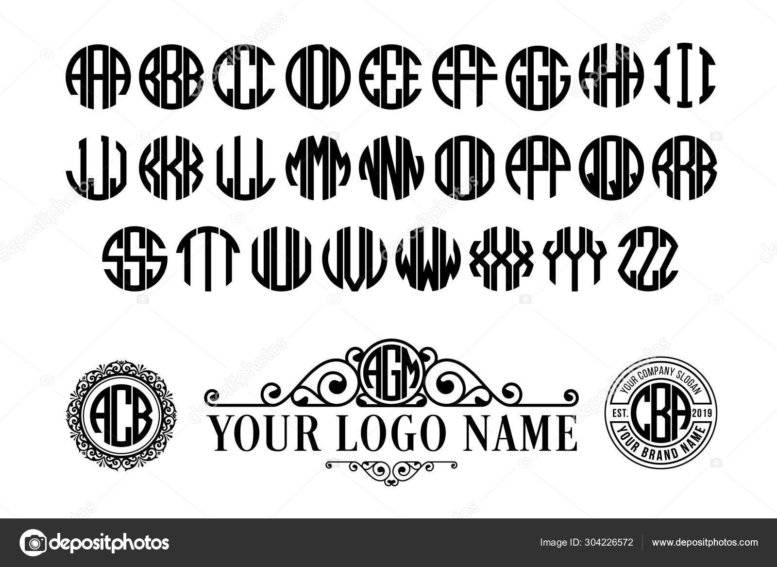 Circle Monogram Fonts
