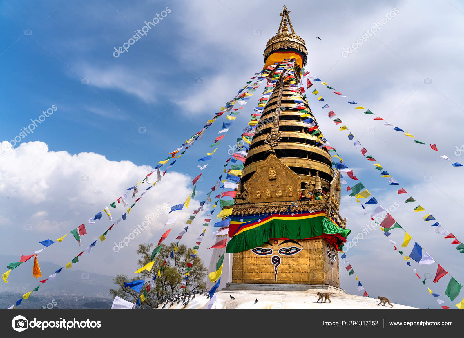 Swayambhu Maha Chaitya Stupa Kathmandu Nepal — Stock Photo ...