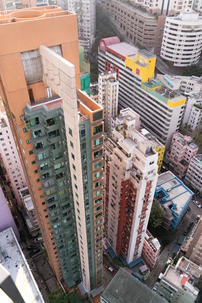 The amazing view of Hong-Kong cityscape full of skyscrapers from the ...