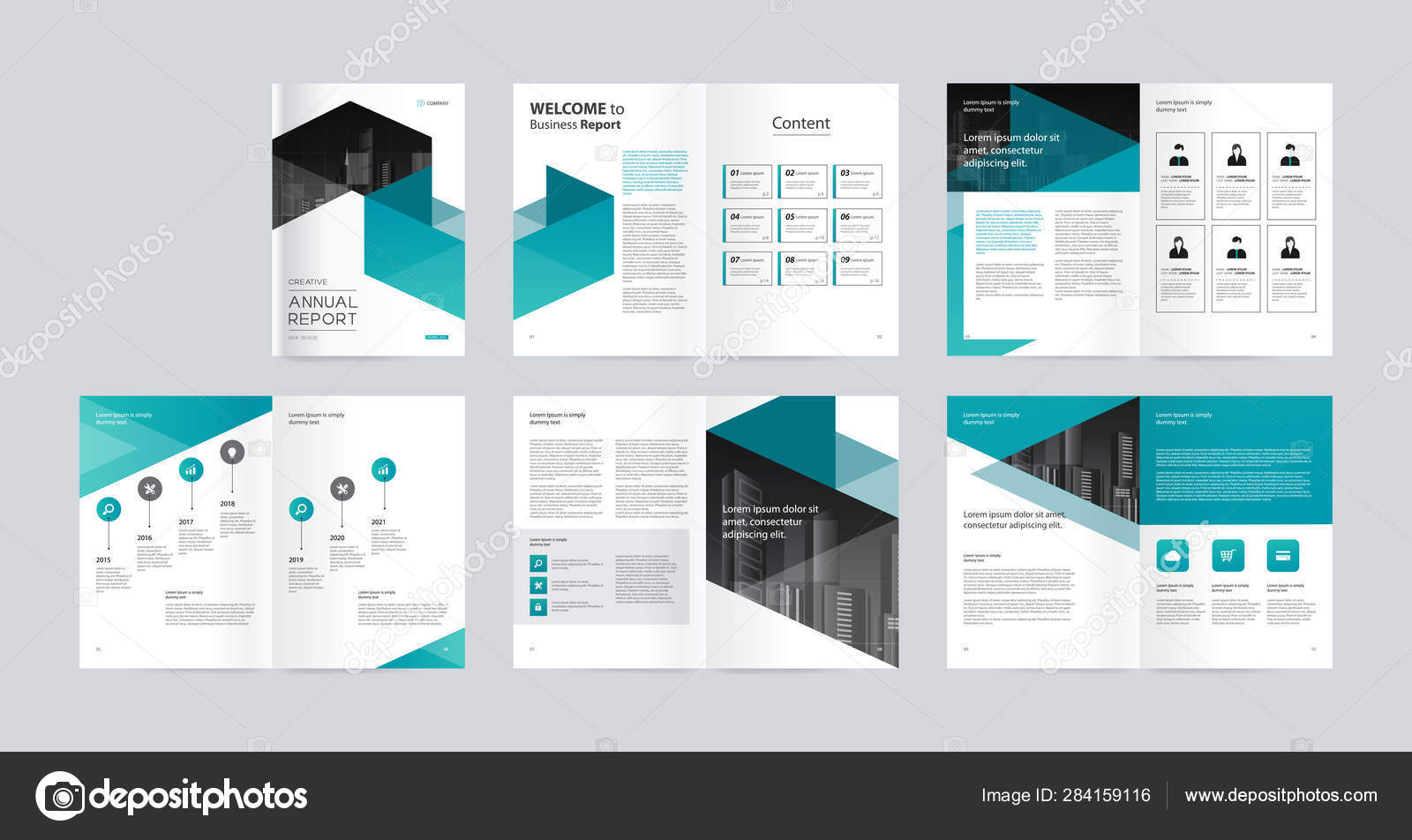 Template Layout Design Cover Page Company Profile Annual Report ...