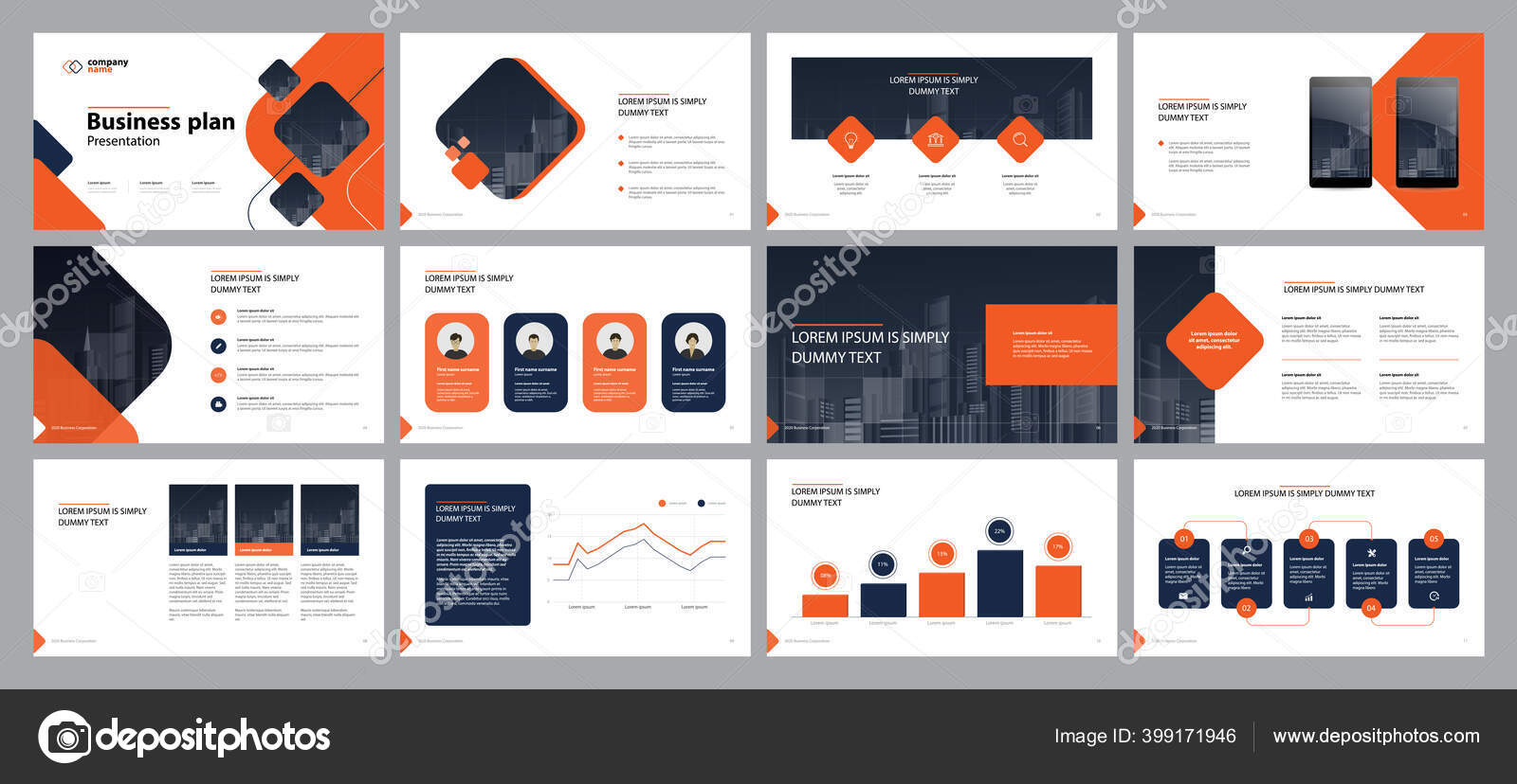 Business Presentation Page Layout Template Design Use Brochure Book ...