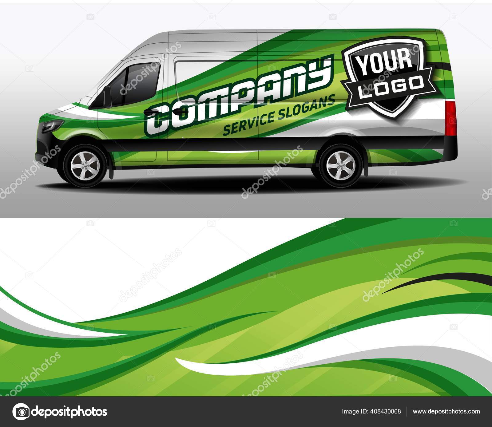 Car Design Development Company Car Branding Green Sticker Car Design ...