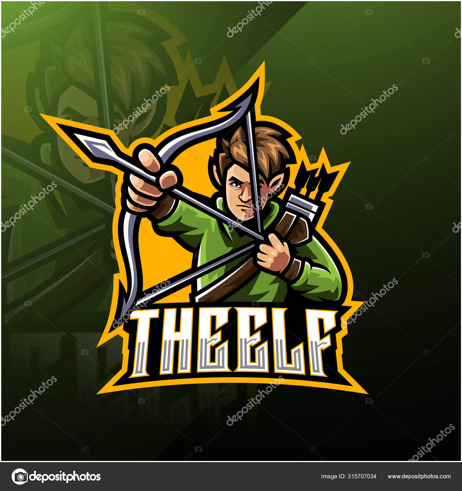 Elf Esport Mascot Logo Design Stock Vector Image by ©visink #315707034
