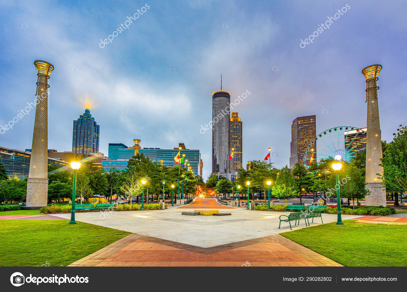 Atlanta Georgia GA Centennial Park — Stock Photo © Kevin@collegevibe ...