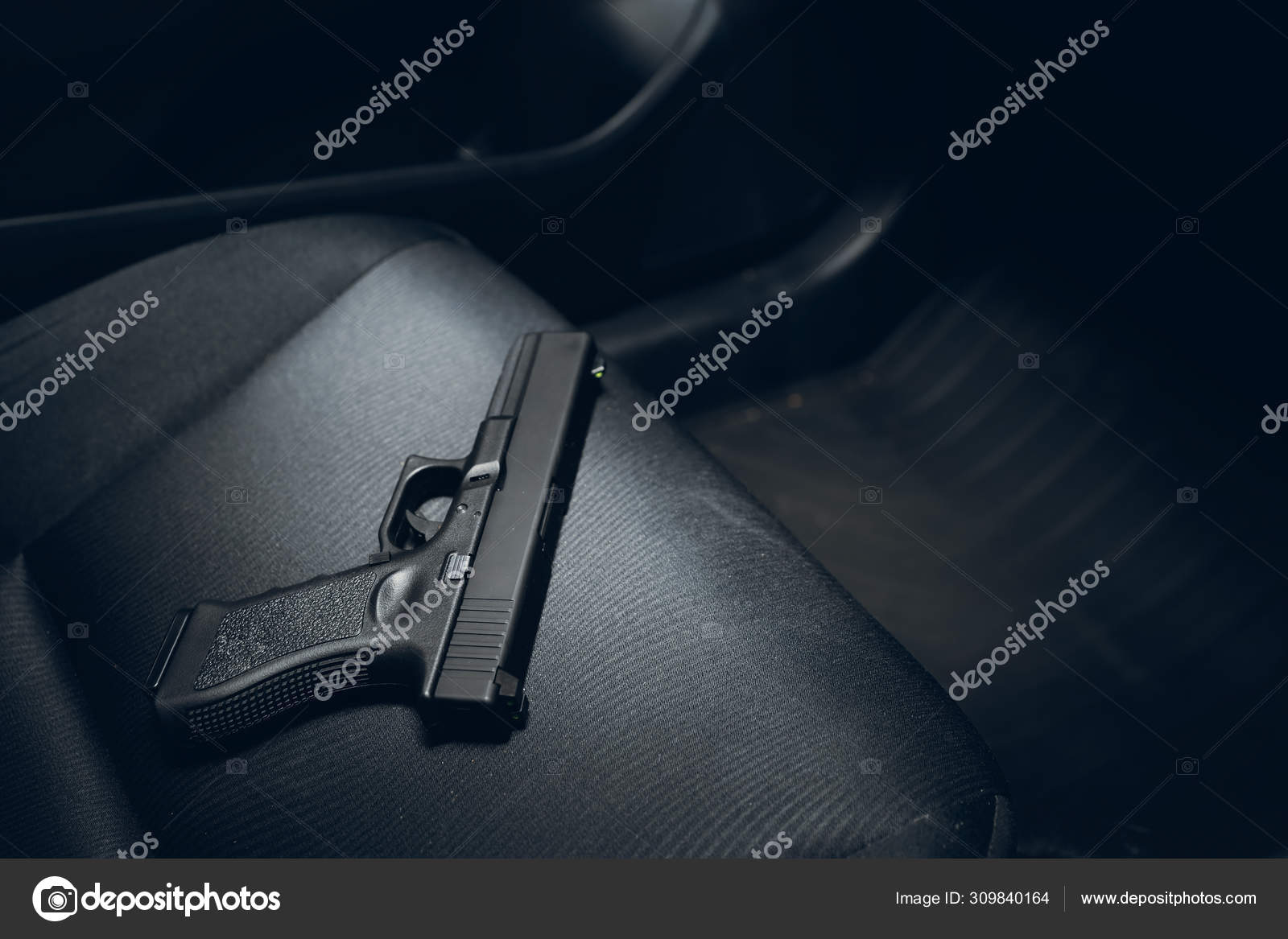 Concealed gun in car — Stock Photo © Parkpoom #309840164