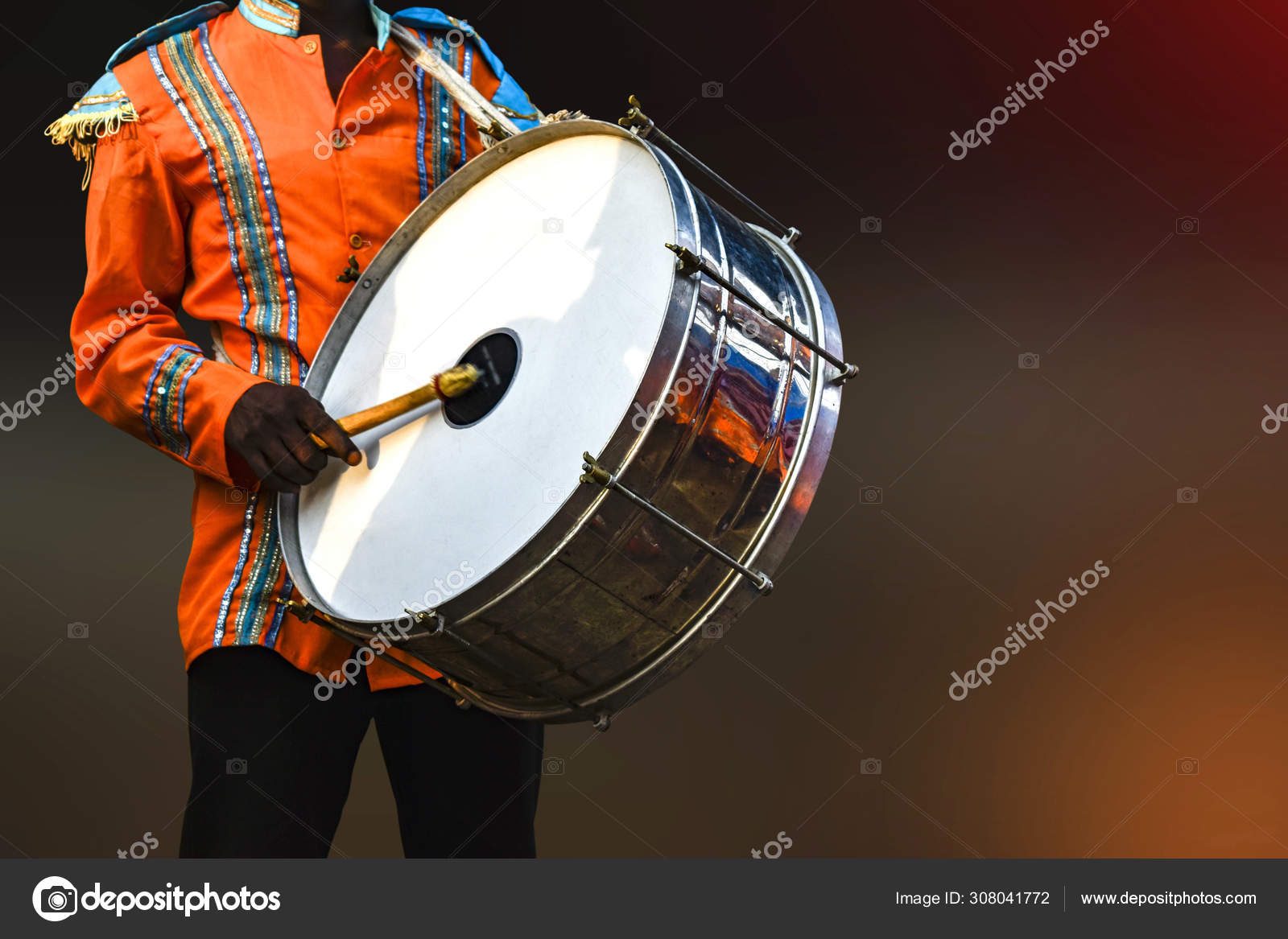 A person playing Drumhead, -Drumhead is a musical instrument tha Stock ...