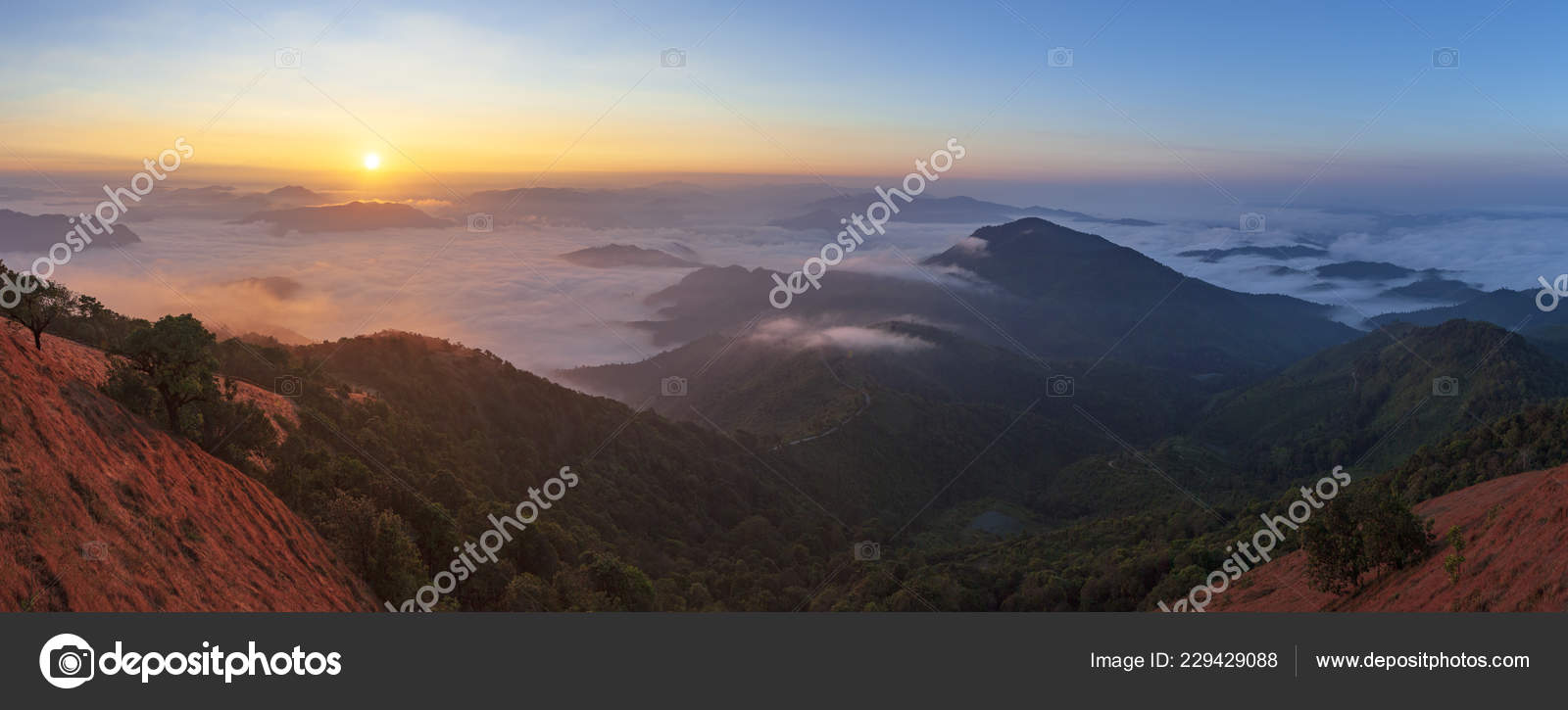 Landscape Doi Pui Sop Moei Mae Hong Son Thailand Stock Photo by ...