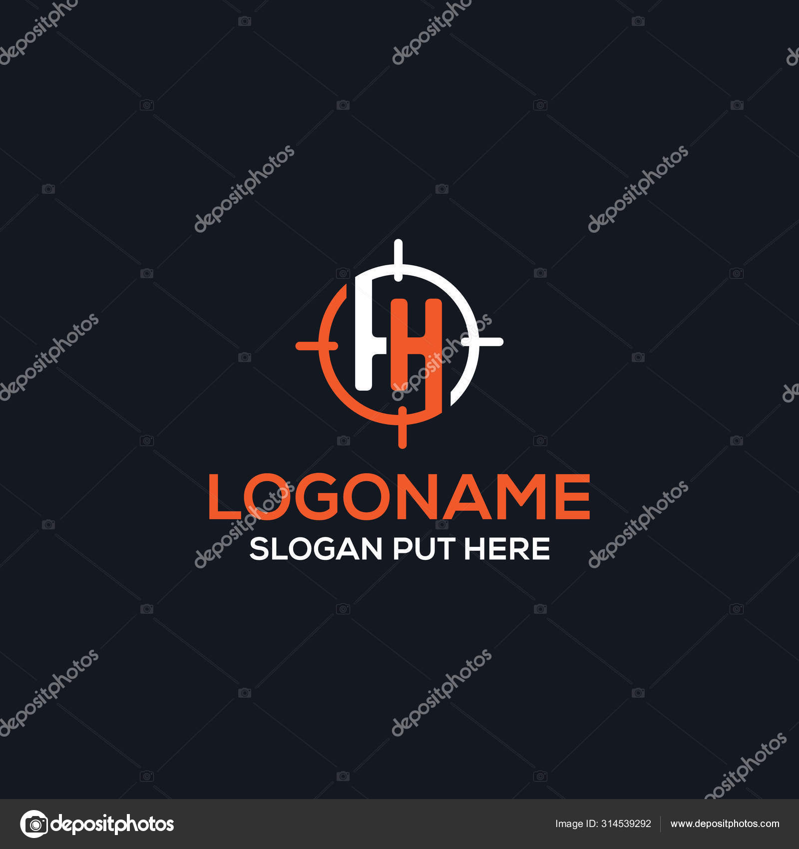 Creative Modern Letter Hunter Logo Design Template Company Business ...