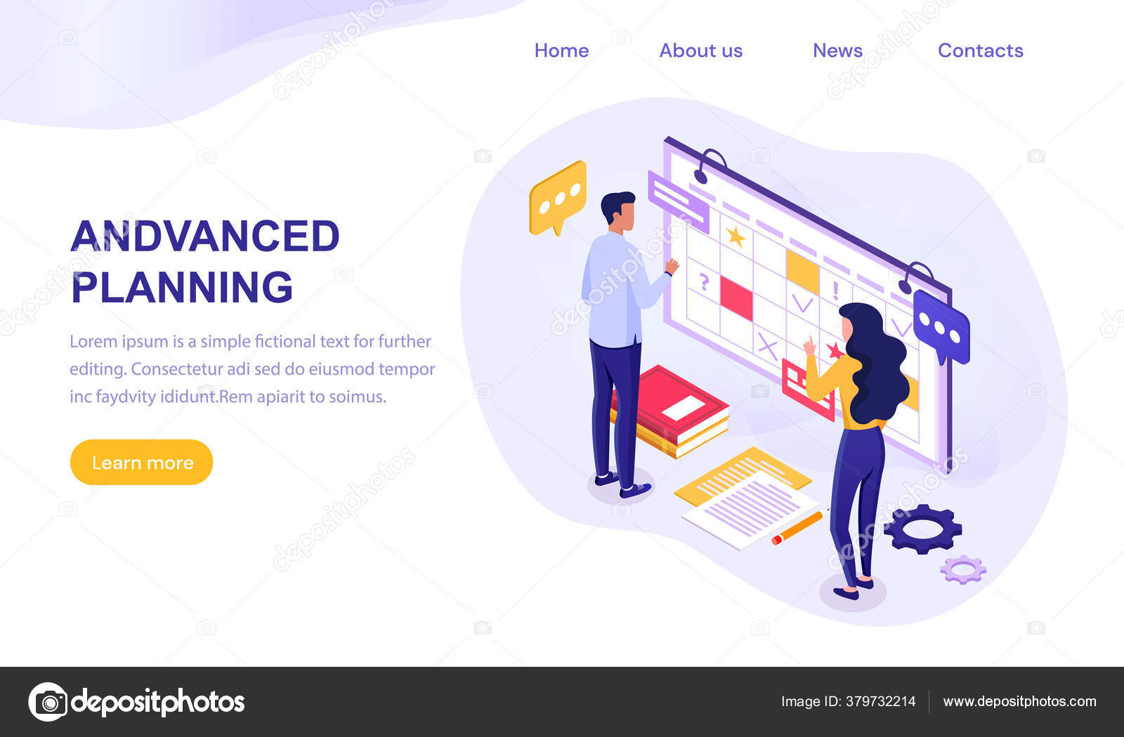 Advanced Planning concept with wall chart Stock Vector by ©mentalmind ...