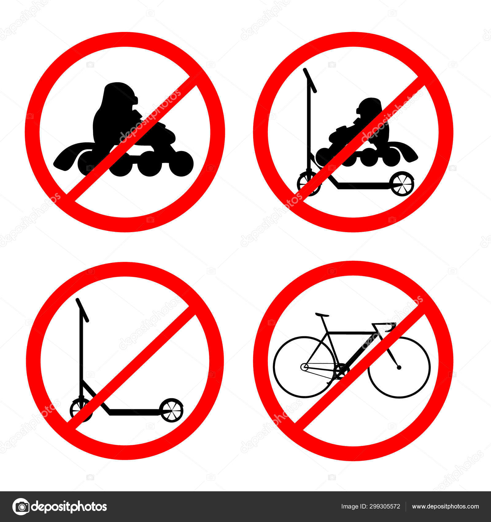 Set of forbidden signs Stock Vector by ©AlisaElly 299305572