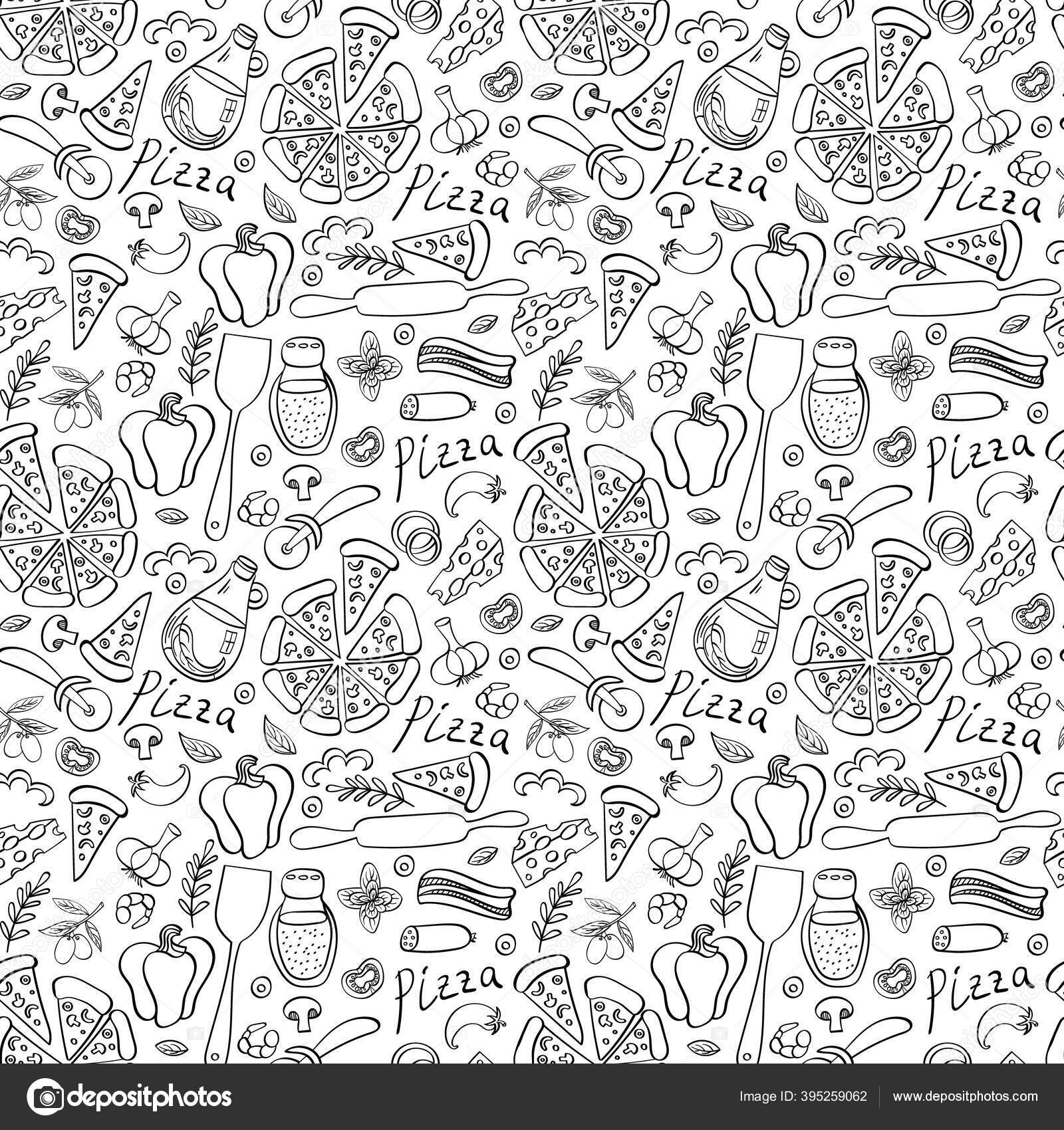 Pizza seamless pattern Stock Vector by ©AlisaElly 395259062