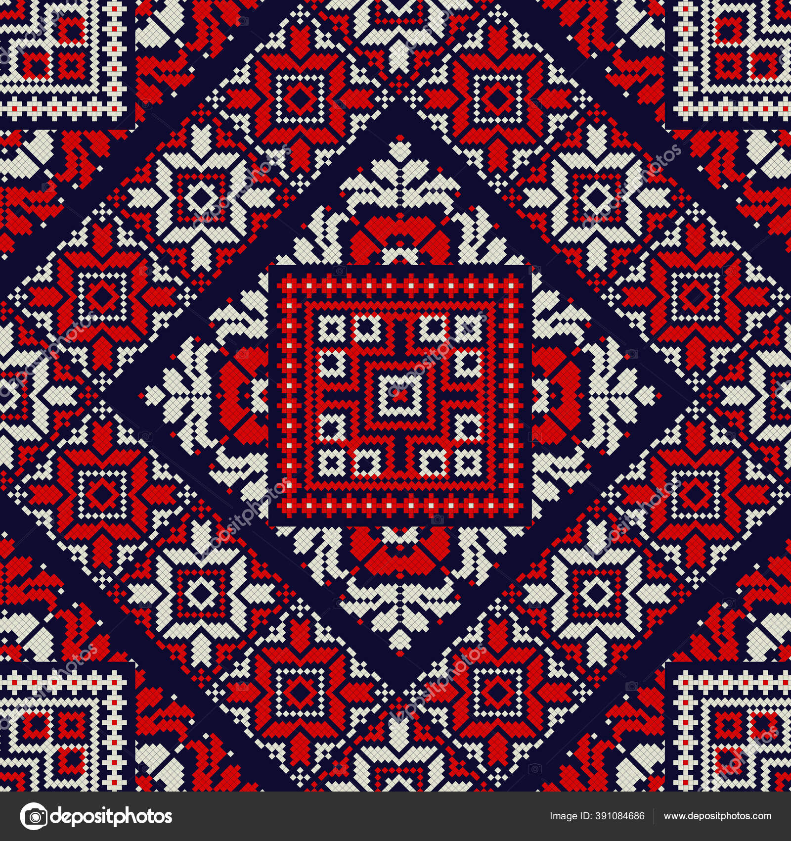 Romanian Vector Pattern Inspired Traditional Embroidery Stock Vector by ...