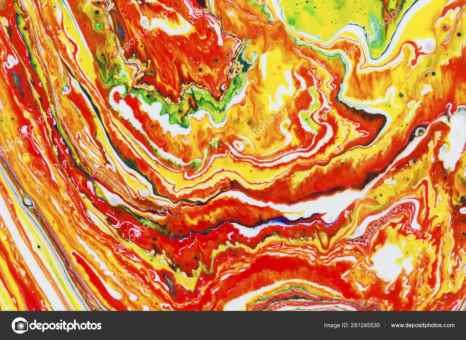 Background of rainbow colored oil floating on water. Stock Photo by ...