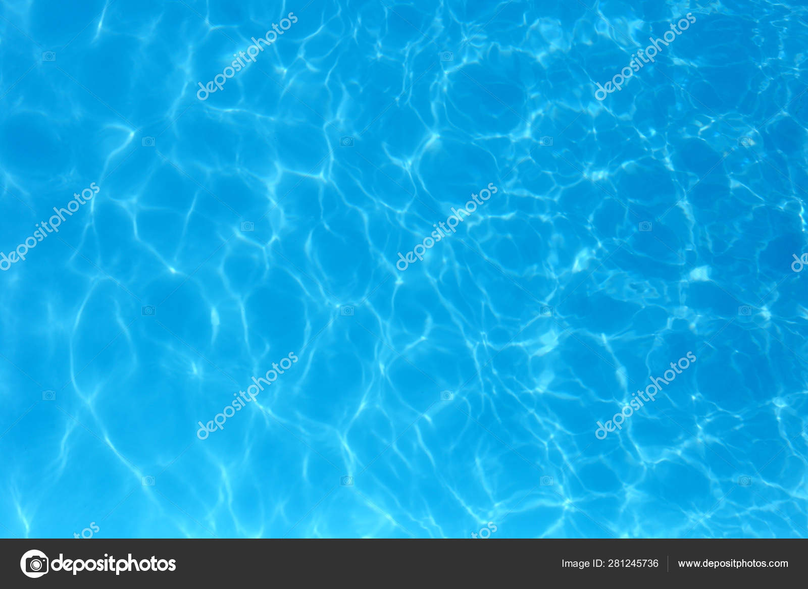 Blue color water in swimming pool rippled water detail backgroun Stock ...