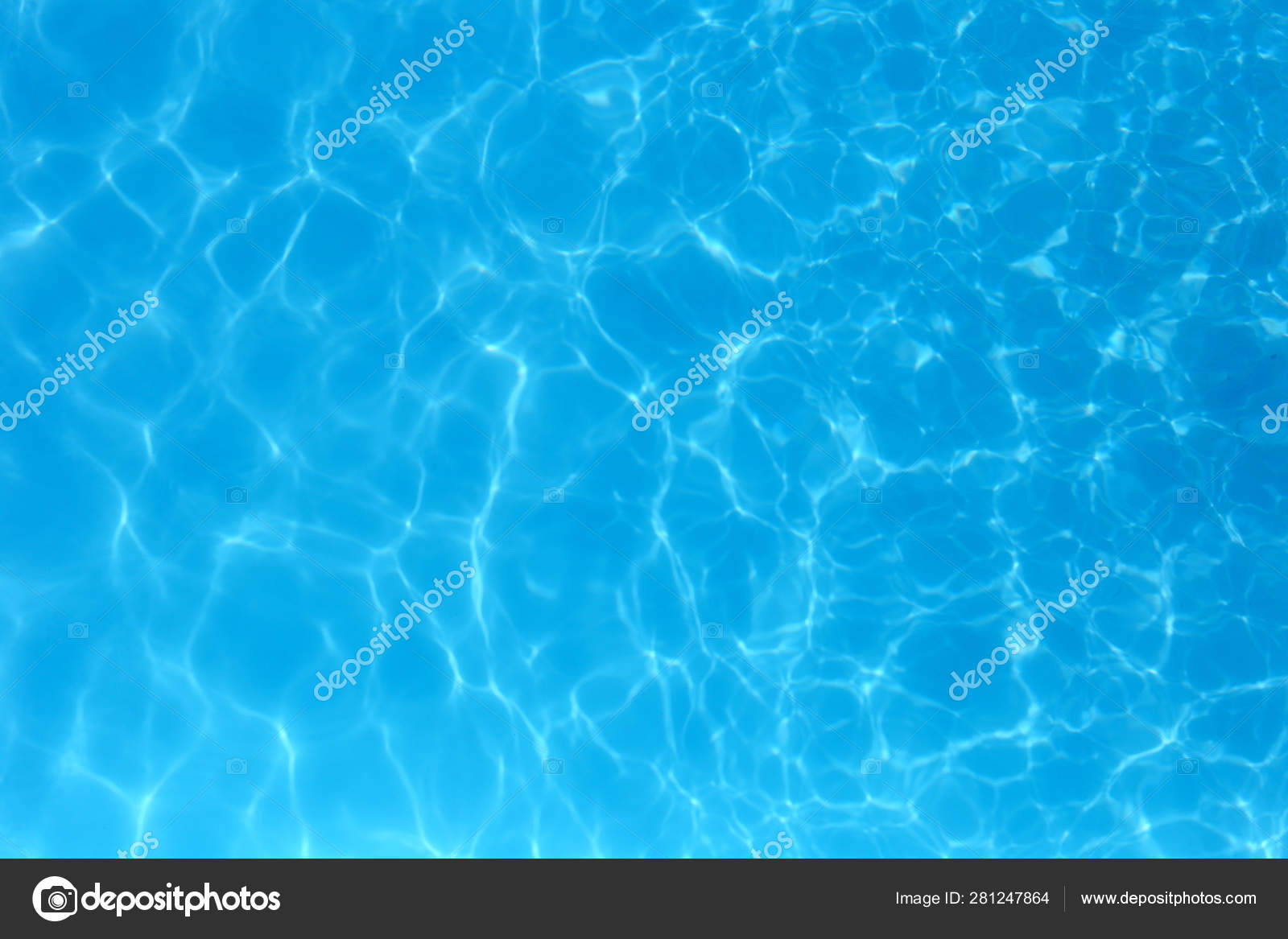 Blue color water in swimming pool rippled water detail backgroun Stock ...