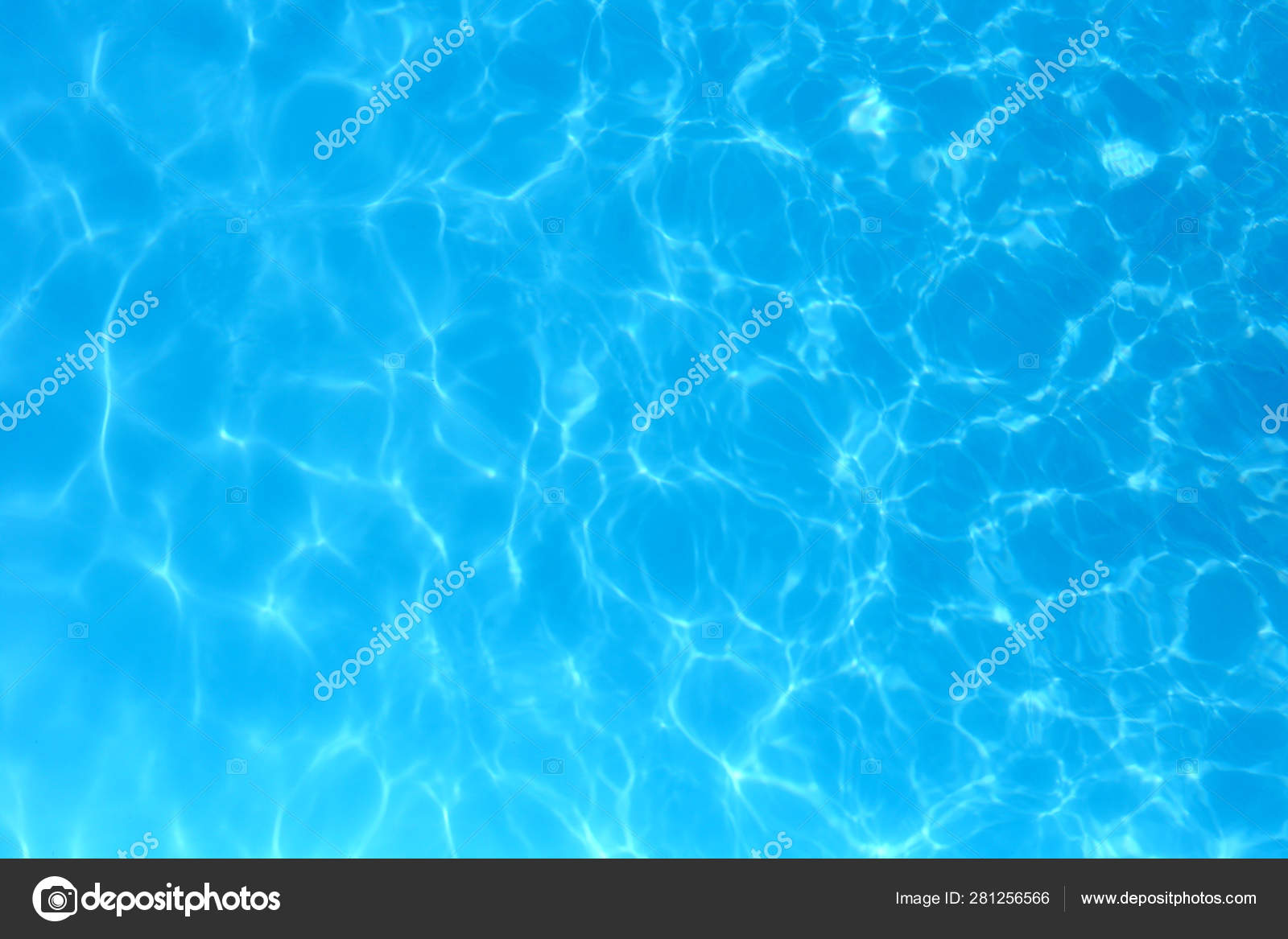 Blue color water in swimming pool rippled water detail backgroun Stock ...