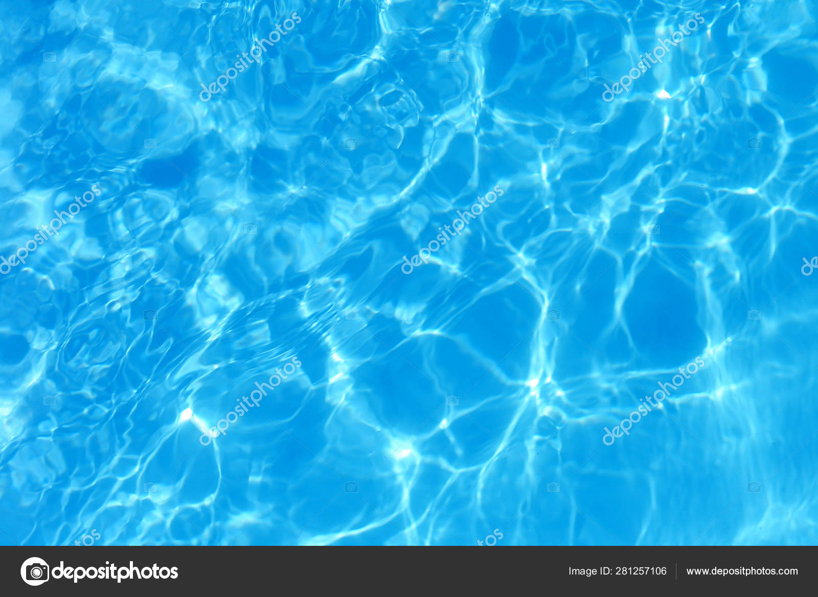 Blue color water in swimming pool rippled water detail backgroun Stock ...