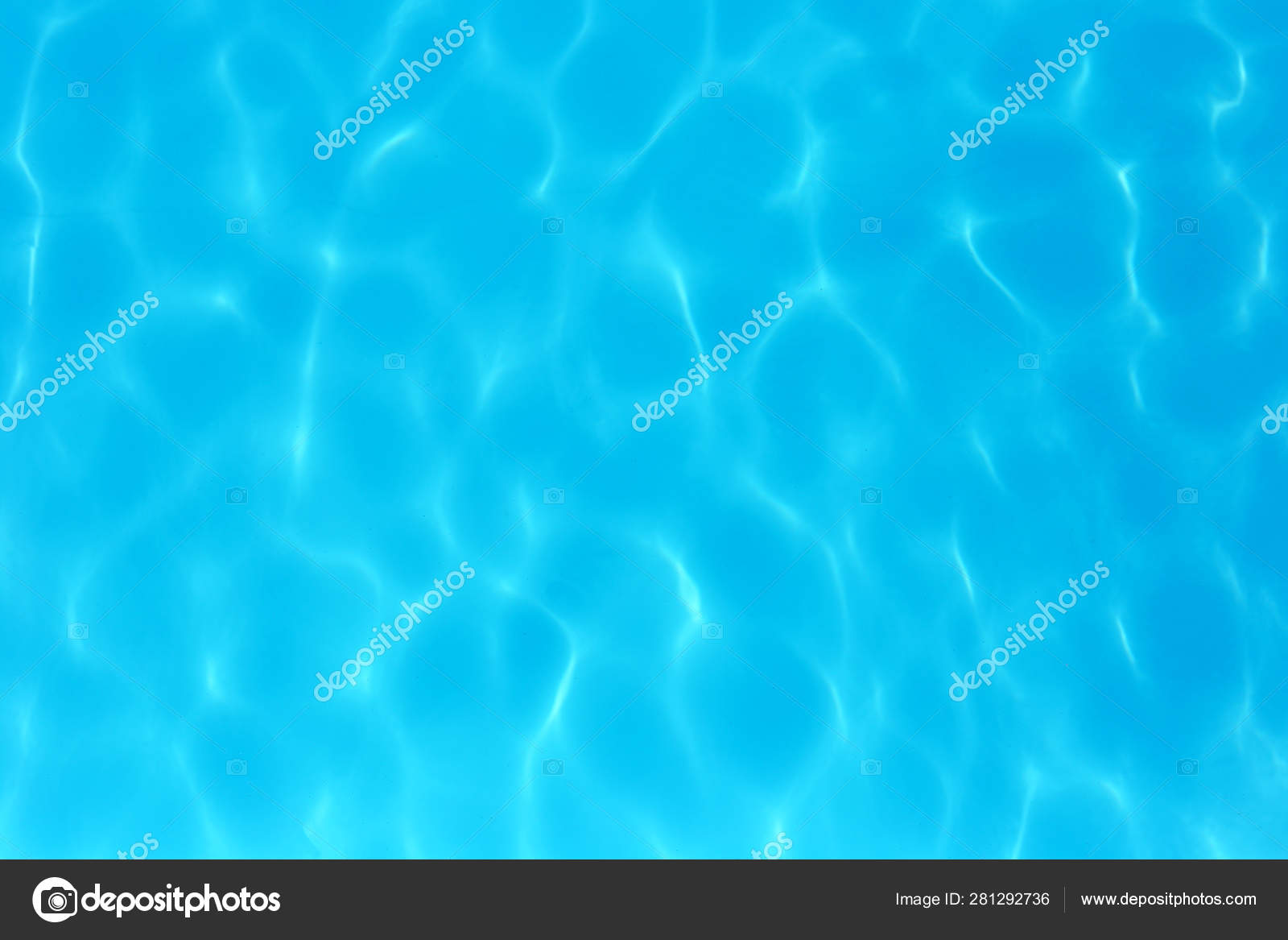 Blue color water in swimming pool rippled water detail backgroun ...