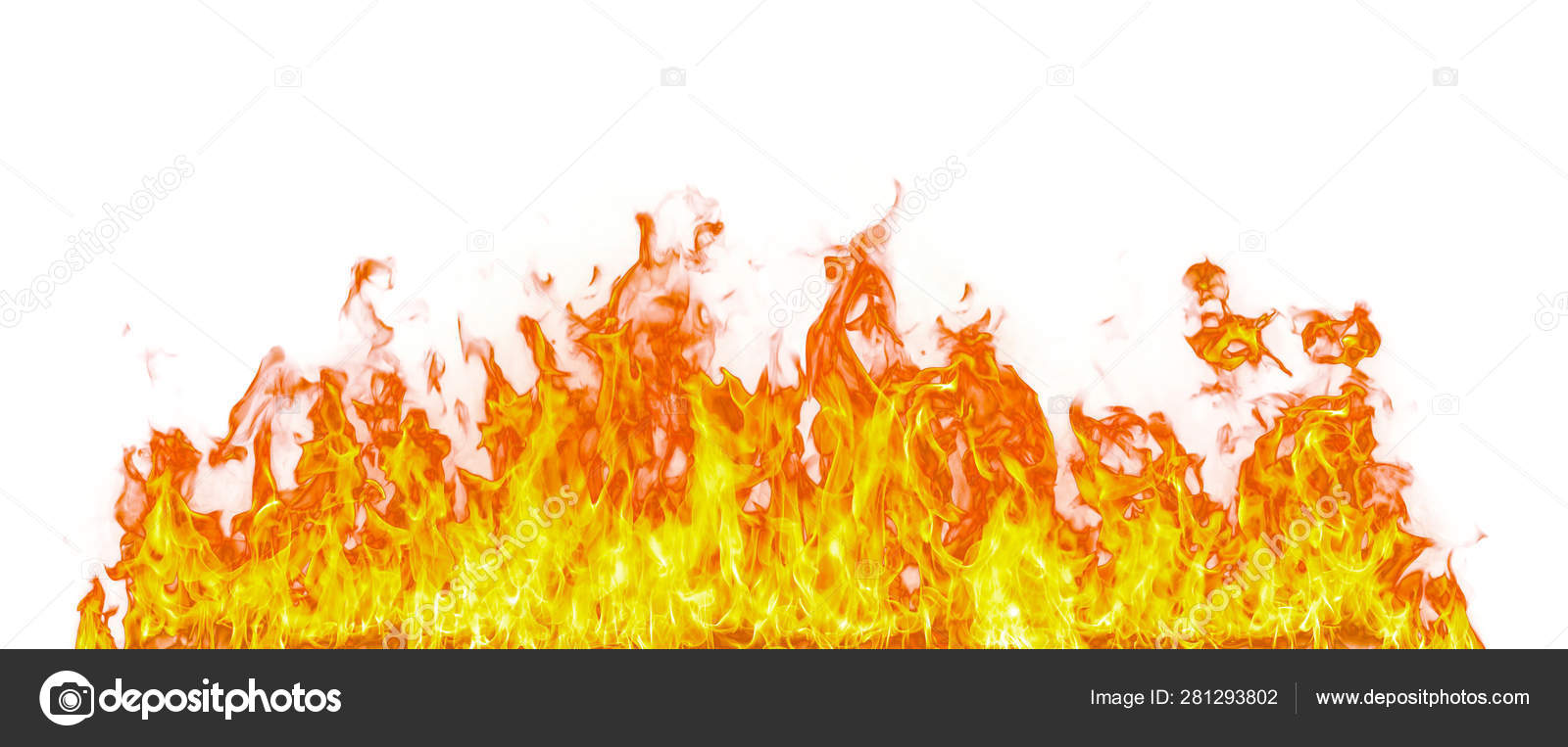 Fire flames isolated on white background. Stock Photo by ©prasongtakham ...