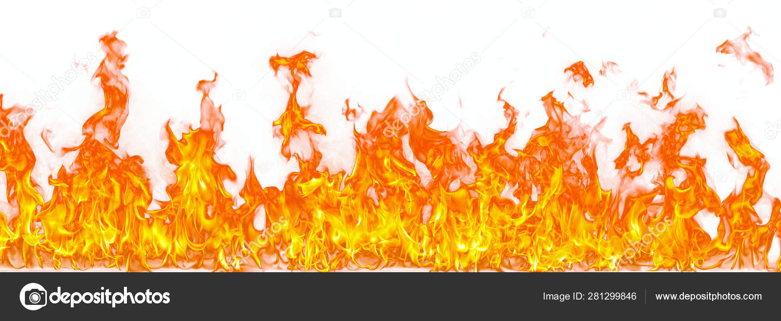 Llamas De Fuego Fondo Blanco