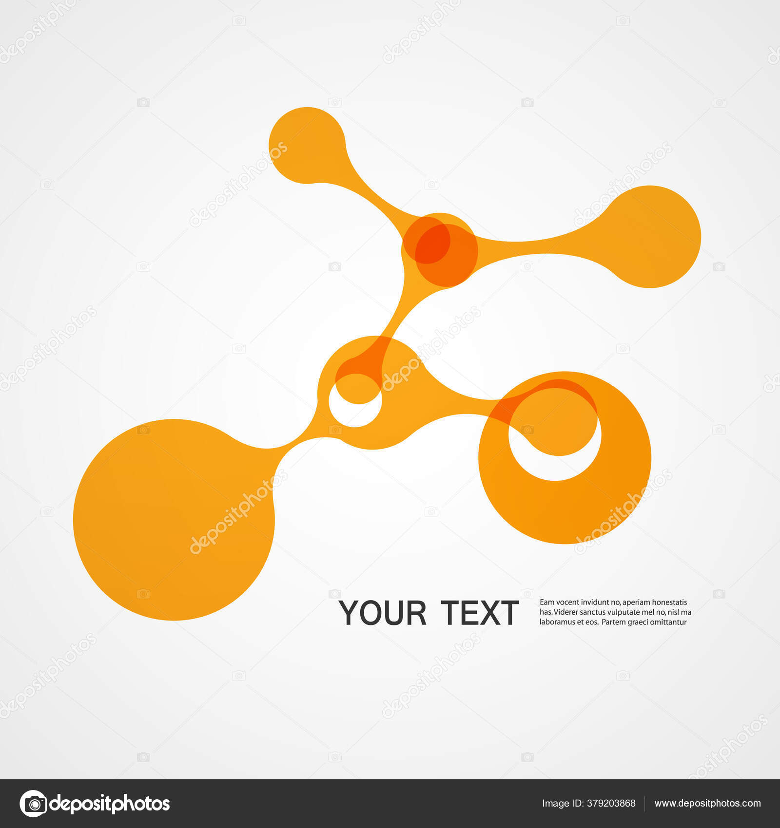Vector yellow molecule white background Stock Vector Image by ©Gaisonok ...