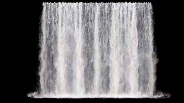View Wide Waterfall Black Background — Stock Video © arsenyg #228380384