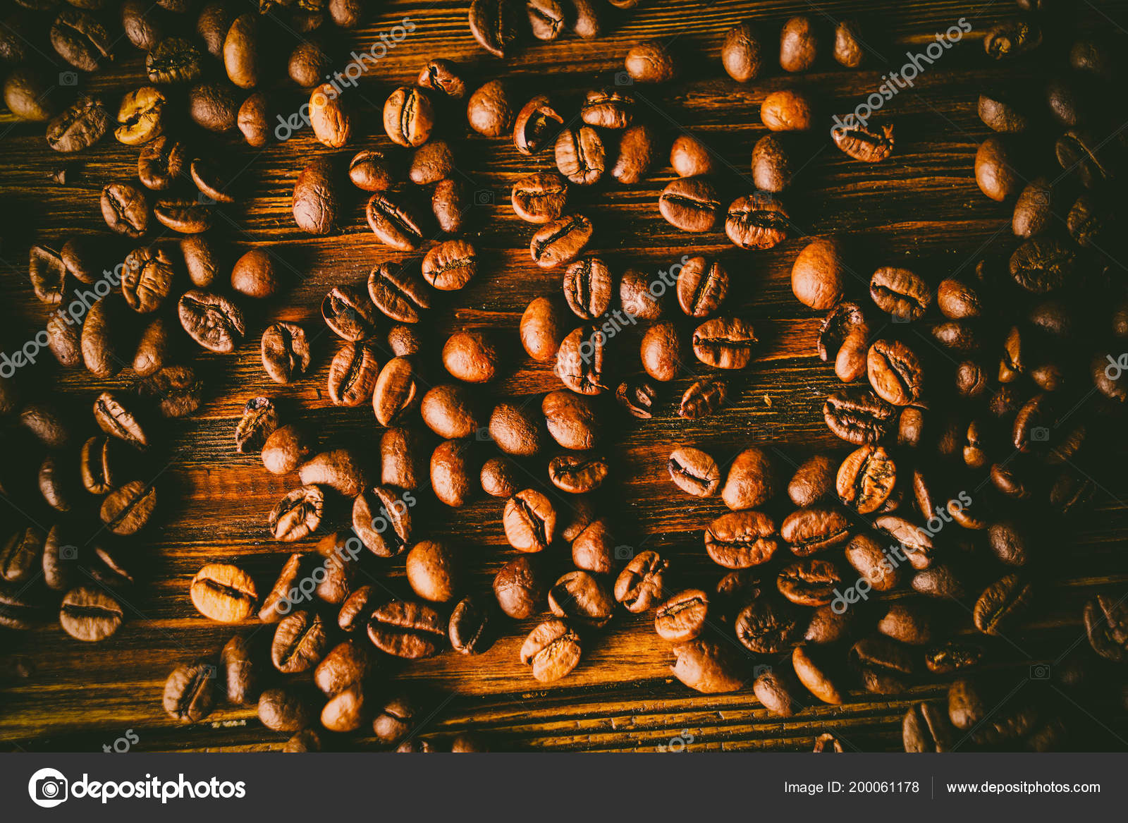 Coffee Beans Table Background — Stock Photo © aallm #200061178