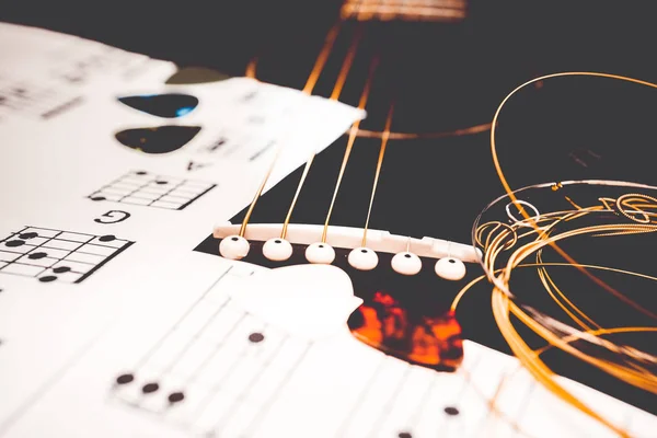 Guitar and chords background Stock Photo by ©aallm 263051784