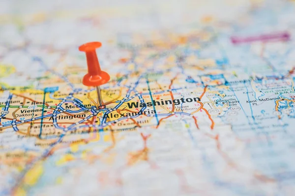 Washington on the map - Stock Image - Everypixel