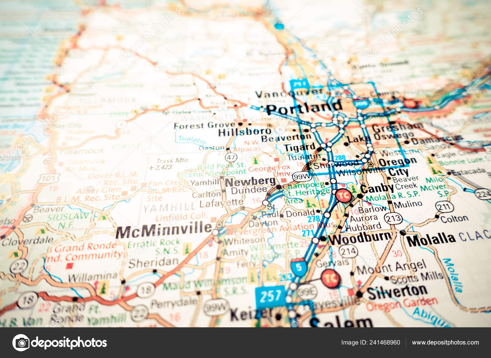 Portland Map — Stock Photo © aallm #241468960