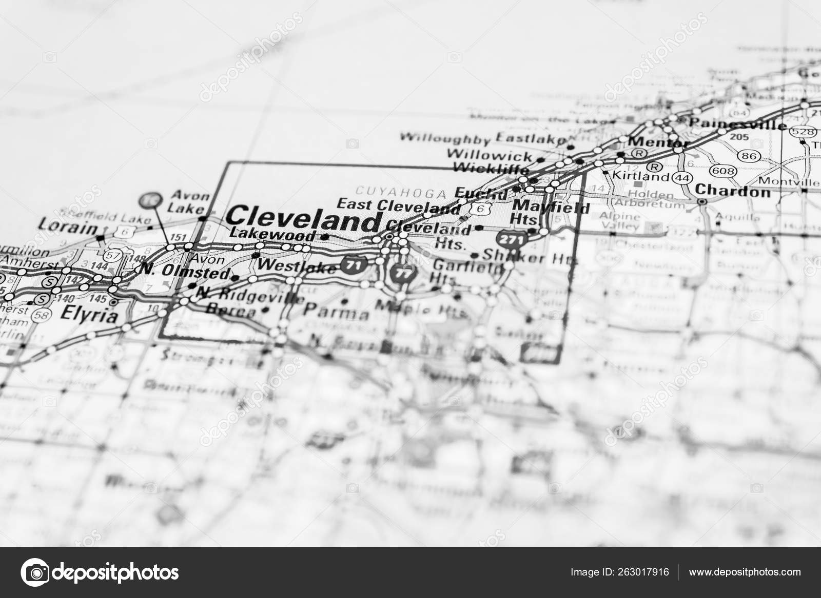 Cleveland USA map Stock Photo by ©aallm 263017916