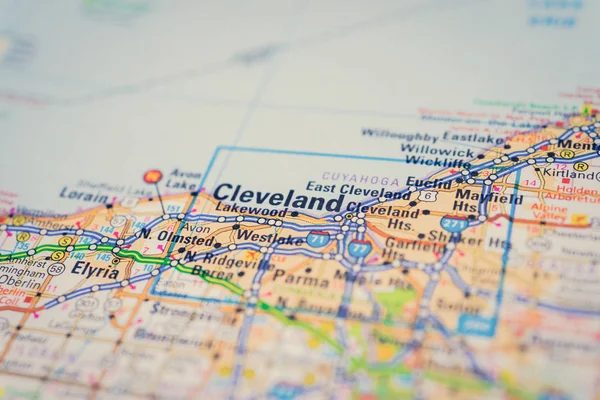 Cleveland USA map - Stock Image - Everypixel