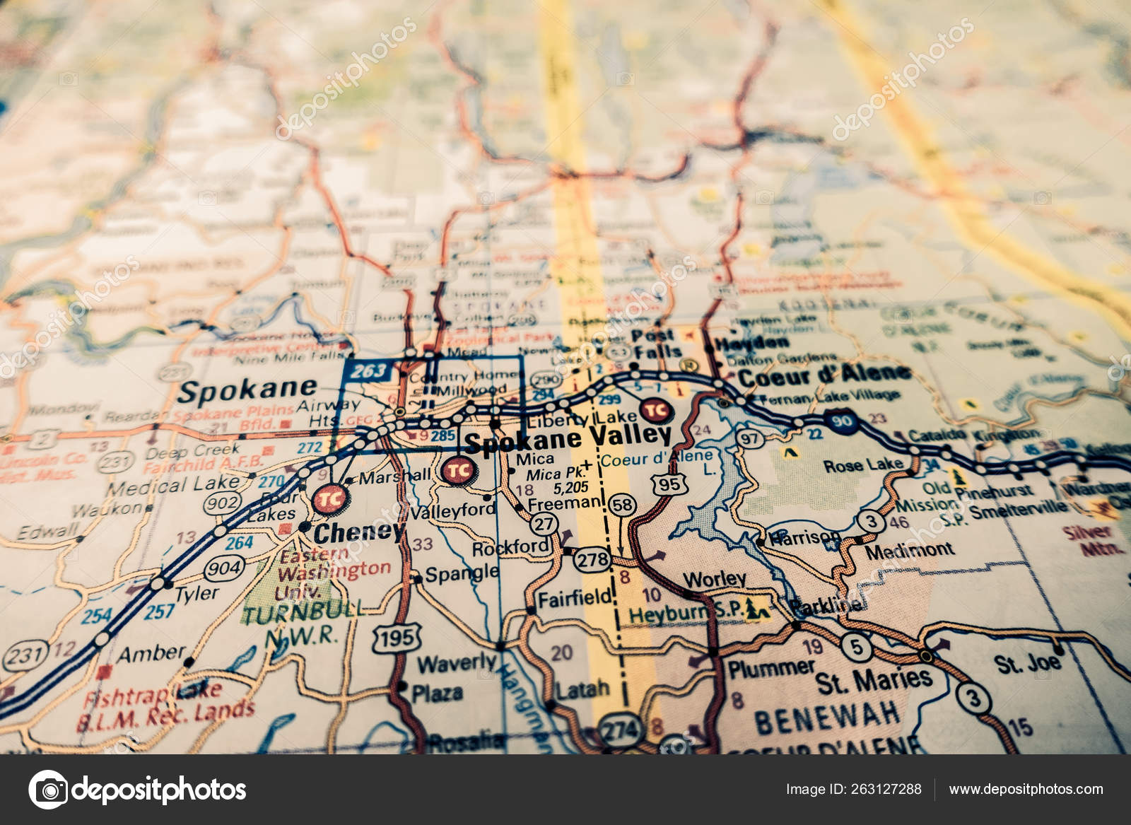 Spokane Usa Map Background Stock Photo by ©aallm 263127288