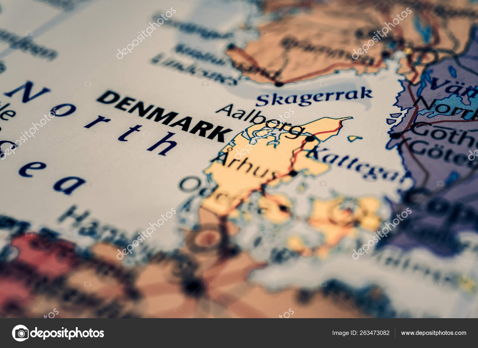 map of denmark in europe
