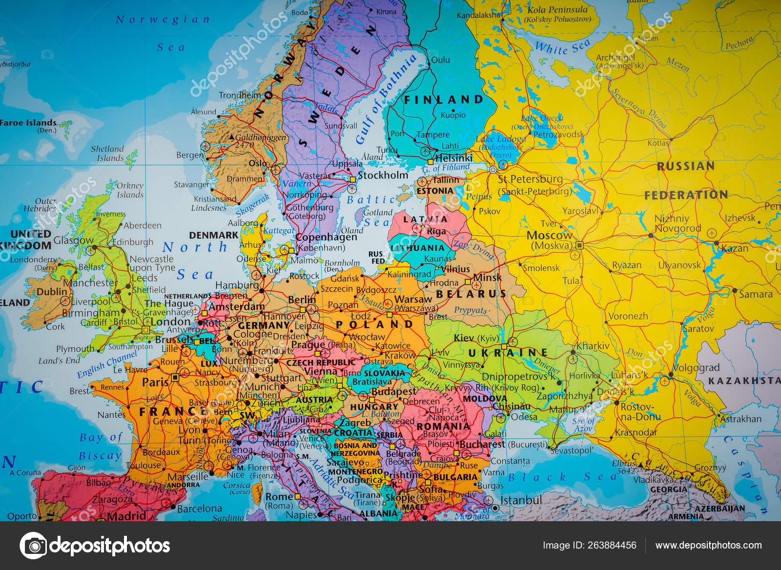 Euro Trip Map Close Stock Photo by ©aallm 263884456