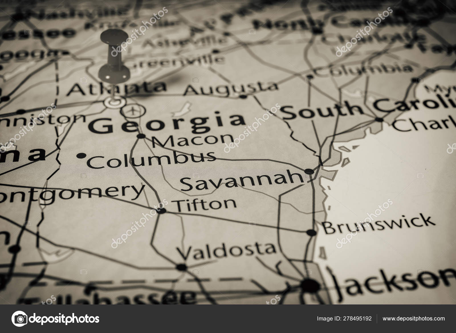 Map of Georgia — Stock Photo © aallm #278495192