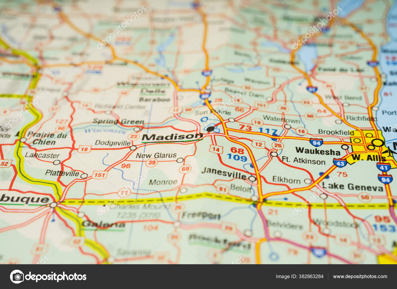 Madison Map Stock Photo by ©aallm 382863284