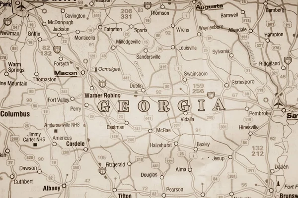 Georgia road map Stock Photos, Royalty Free Georgia road map Images ...