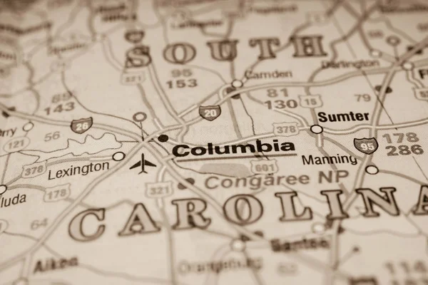 Columbia Usa Map Travel Background — Stock Photo © aallm #360783706