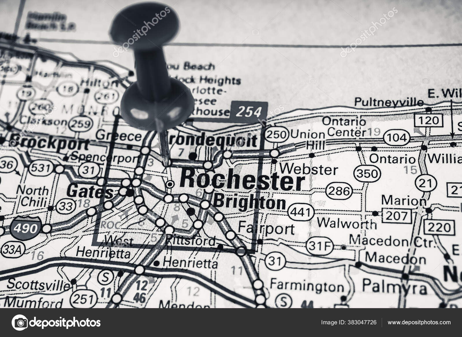 Rochester Usa Map Travel Background Stock Photo by ©aallm 383047726