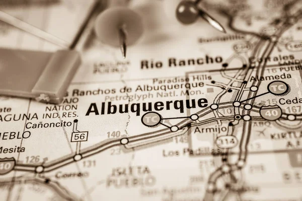 Albuquerque Map Usa Background Travel Stock Photo by ©aallm 383068804