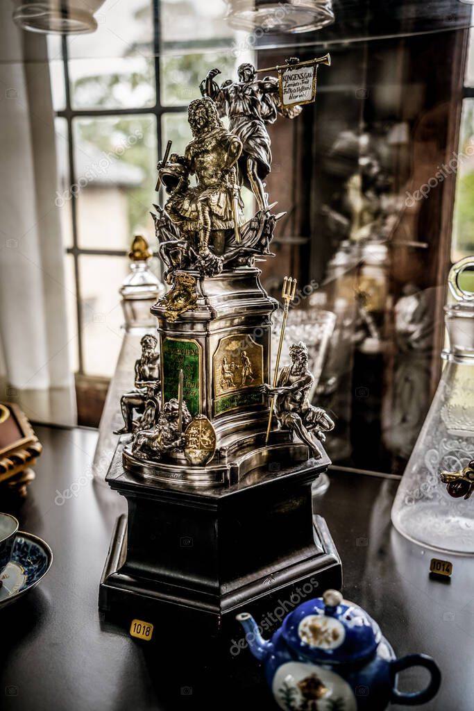 COPENHAGEN, DINAMARCA - 24 de julio: Interior del Castillo de Rosenborg ...