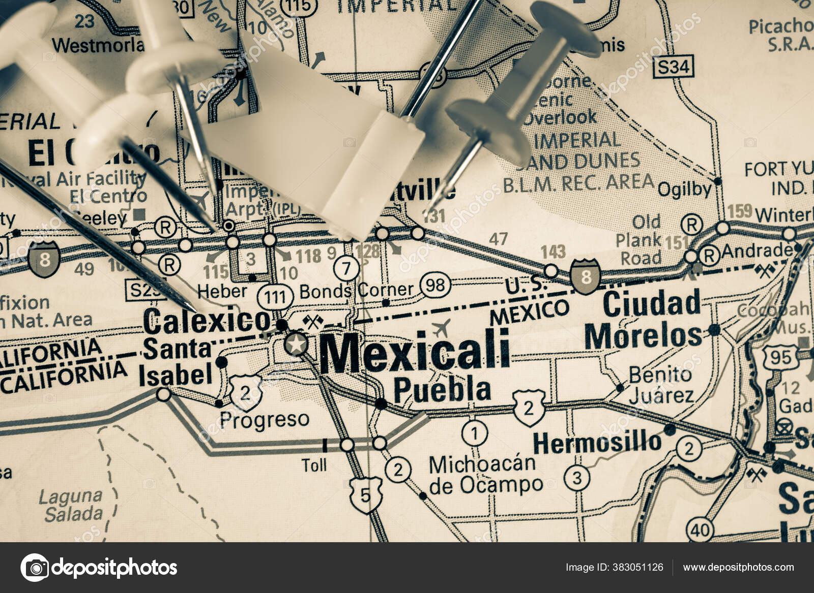 Mexicali Map Background Stock Photo by ©aallm 383051126
