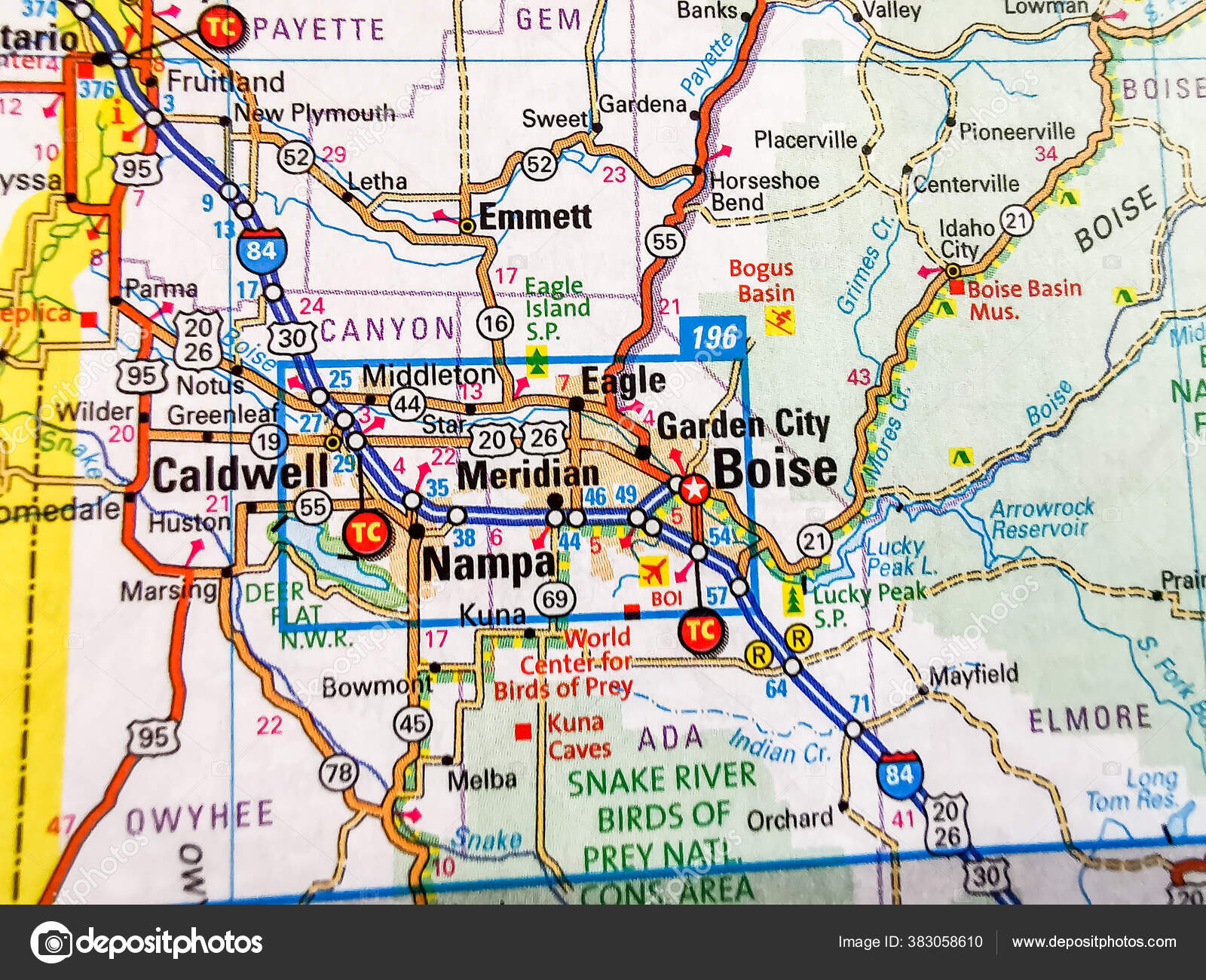 Boise Usa Map Background Stock Photo by ©aallm 383058610