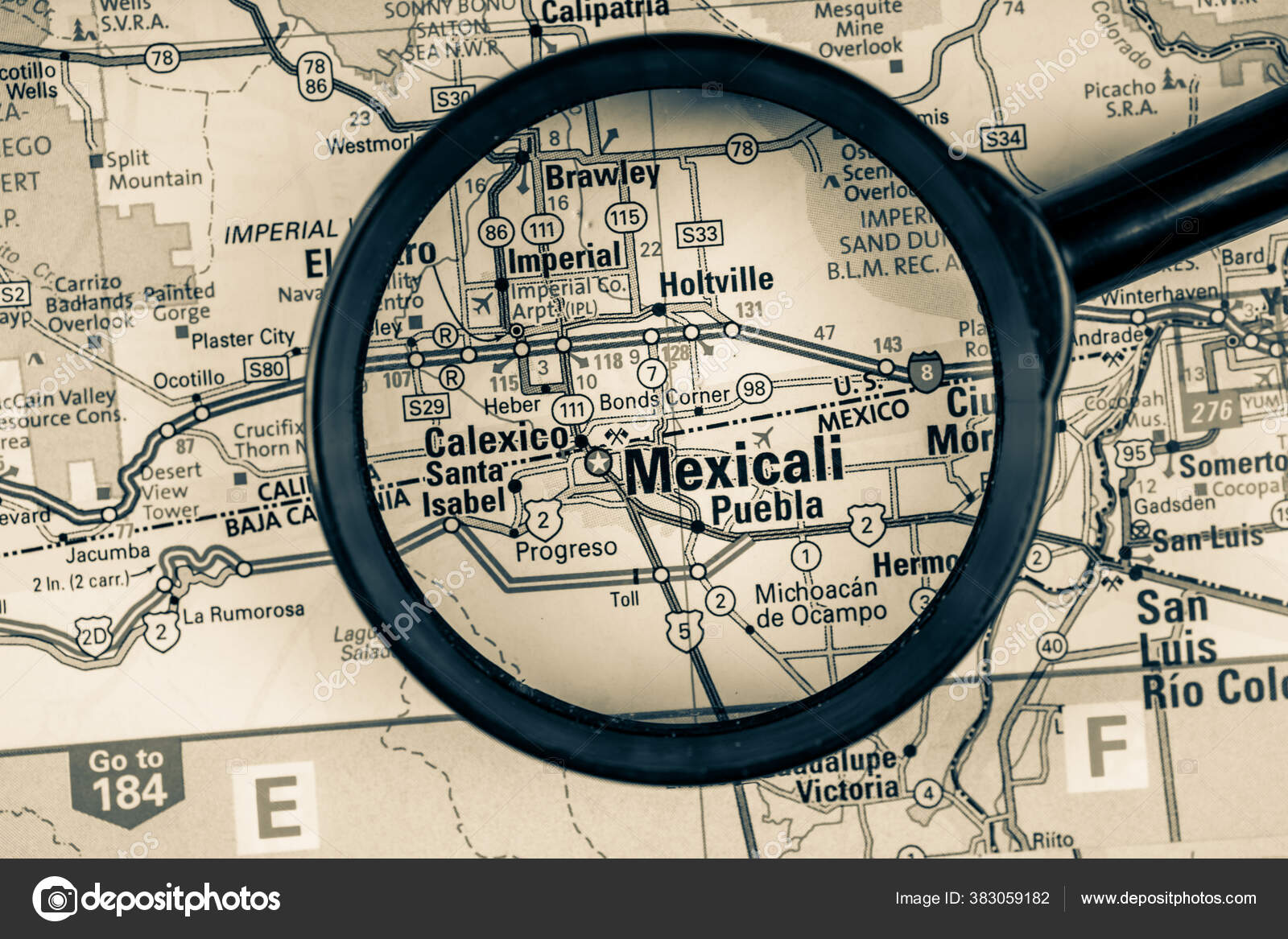Mexicali Map Background Stock Photo by ©aallm 383059182