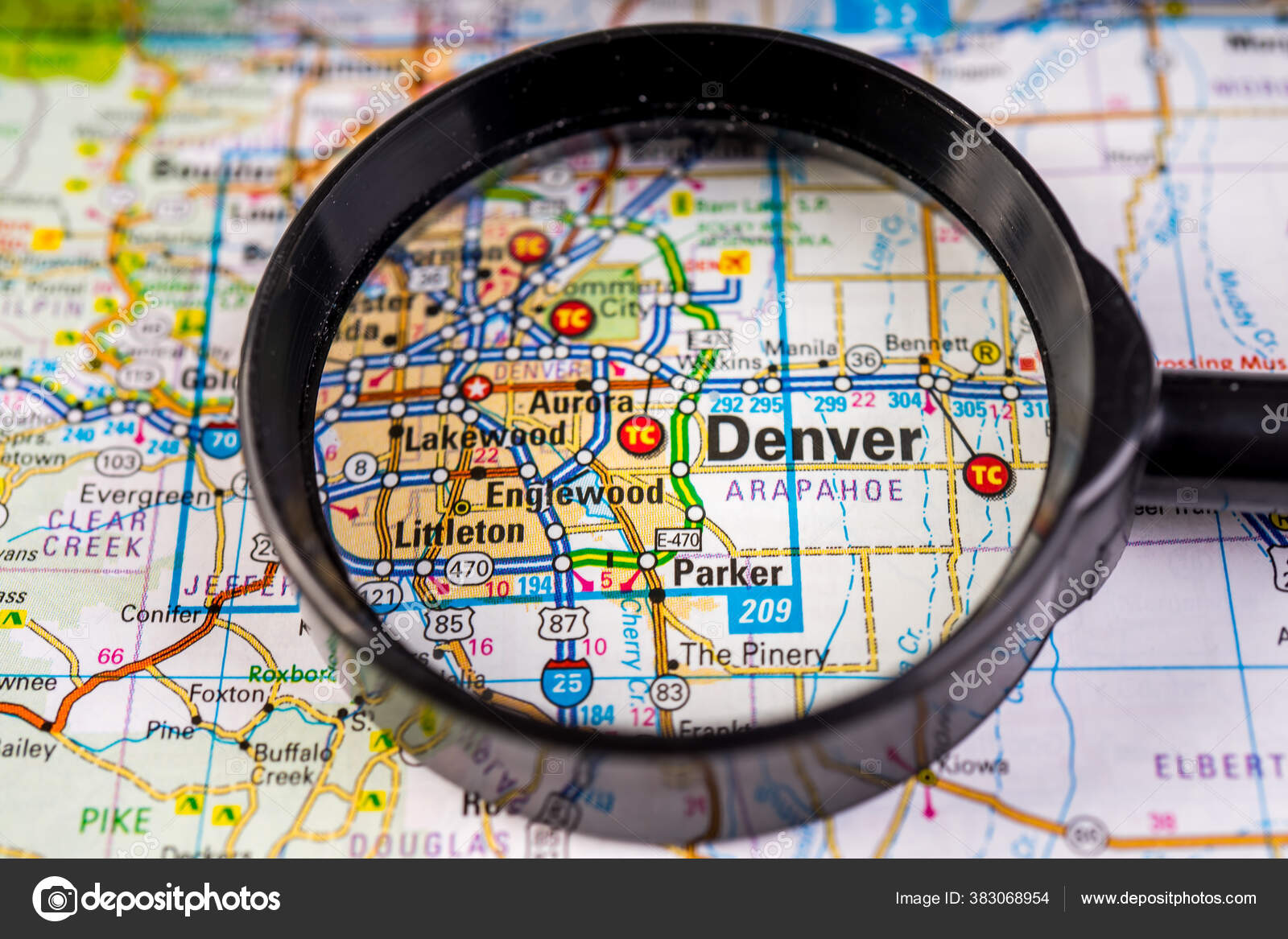 Denver Usa Map Travel Background Stock Photo by ©aallm 383068954