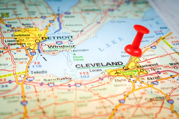 Cleveland Usa Map Background — Stock Photo © aallm #360860364
