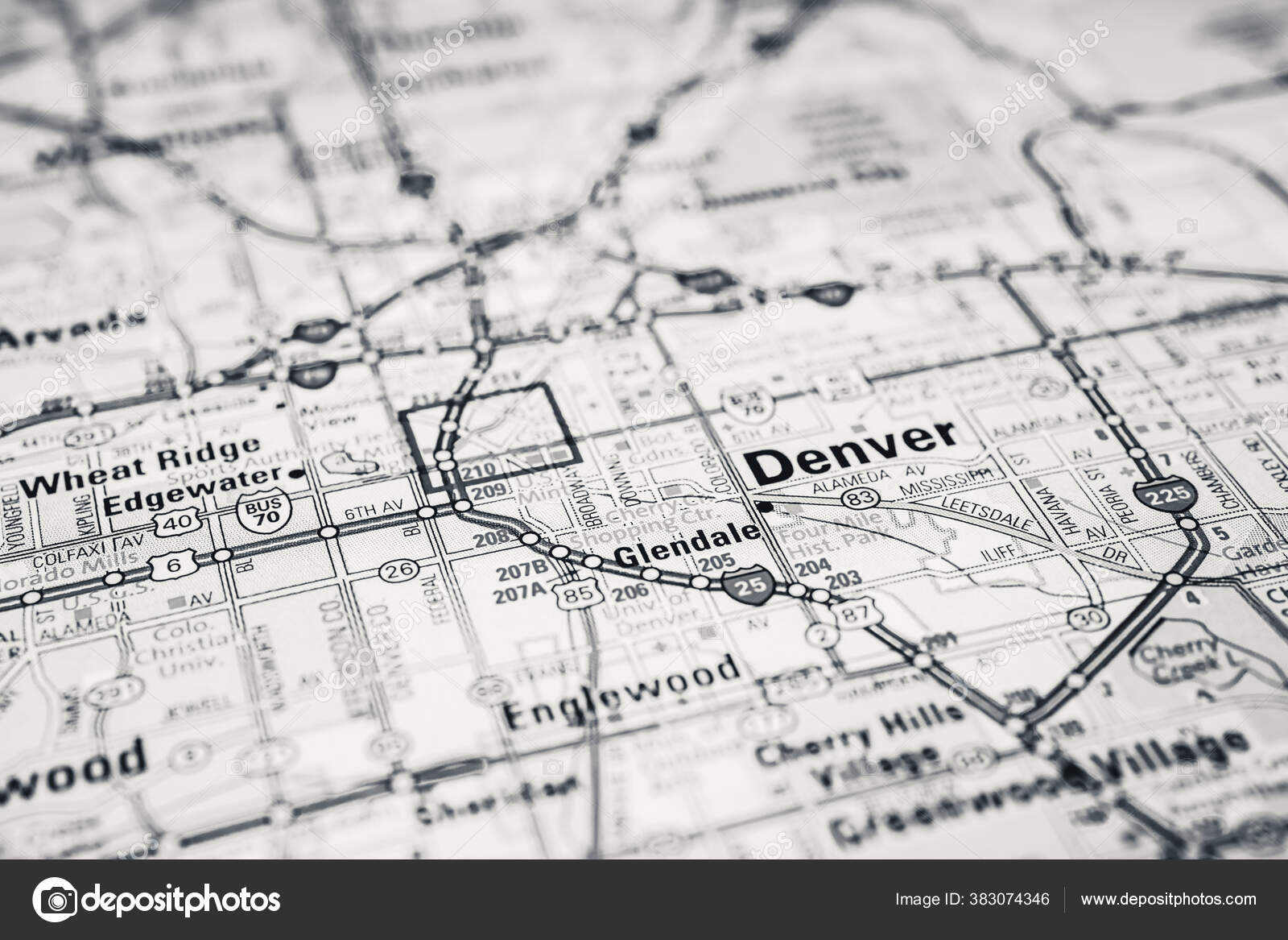 Denver Eua Mapa Viagem Fundo fotos, imagens de © aallm #383074346