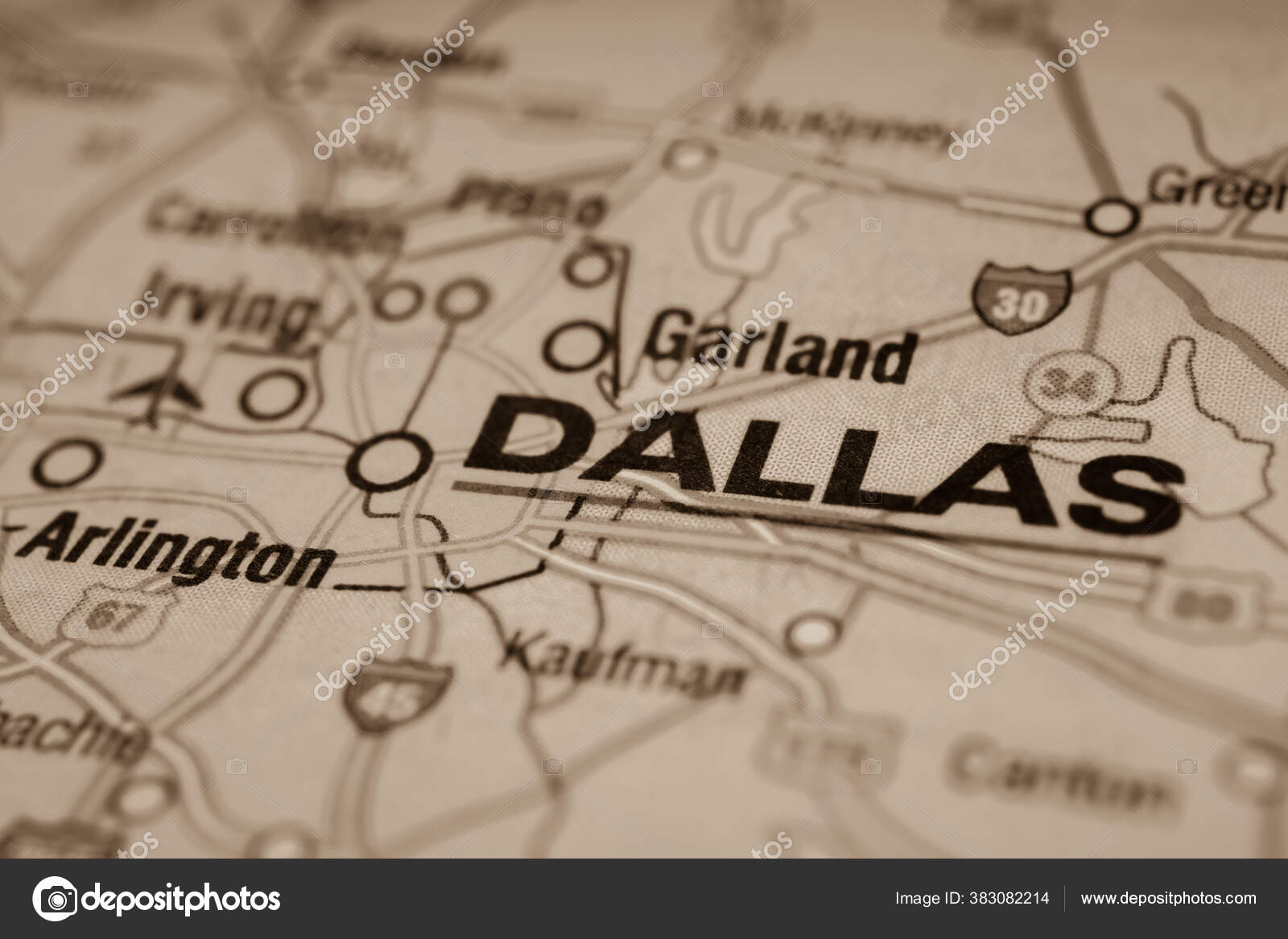 Dallas Usa Map Travel Background Stock Photo by ©aallm 383082214